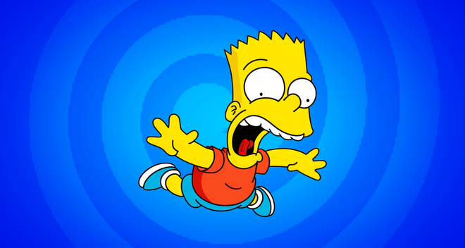 Falling Bart Simpson - Cursor Trail