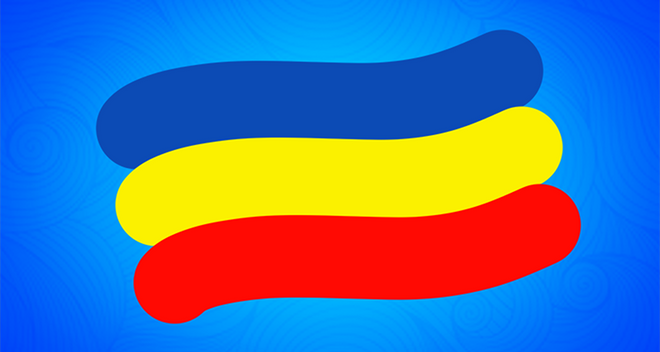 Andorra-Romania-Moldova Flag - Cursor Trail