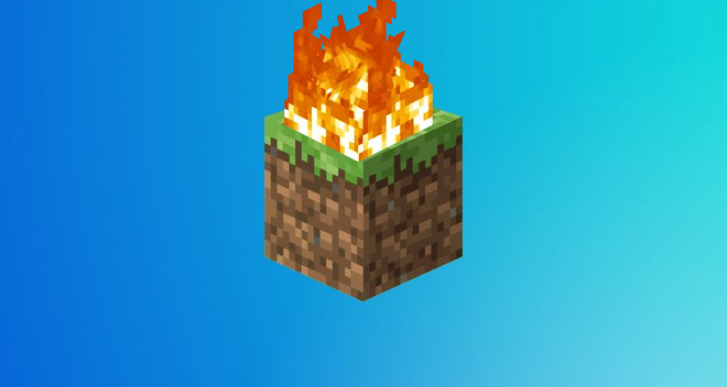 Minecraft Fire Block - Cursor Trail
