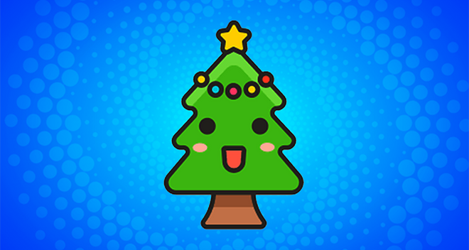 Christmas Tree Smiling cursor trail - Cursor Trail