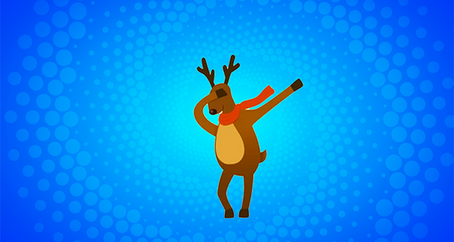 Christmas Deer Dabbing cursor trail - Cursor Trail