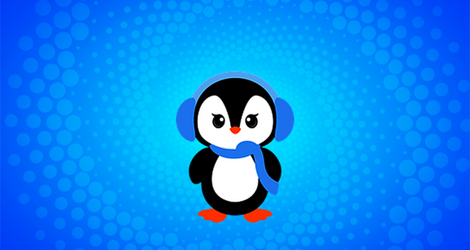 Christmas Penguin Girl Cursor Trail - Cursor Trail