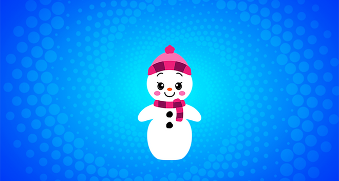 Christmas Snow Girl cursor trail - Cursor Trail