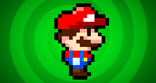 Mario Running Chibi Pixel - Cursor Trail