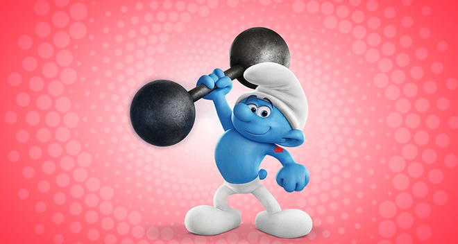 The Smurfs Hefty Smurf cursor trail - cursor-trails.com