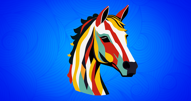 Multicolor Horse - Cursor Trail